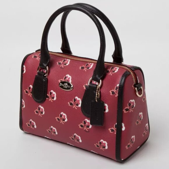 Coach | Bags | Coach F3623 Bramble Rose Mini Bennett Leather Satchel ...